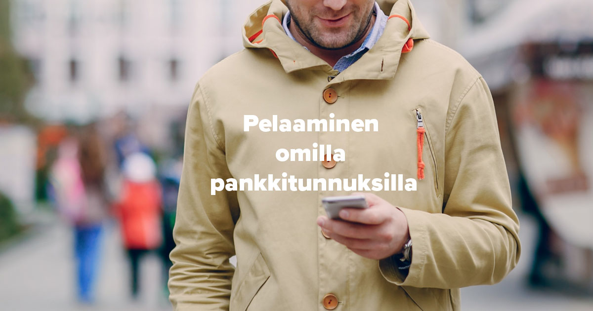 Pelaaminen omilla verkkopankkitunnuksilla